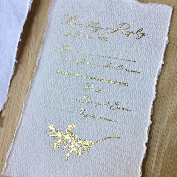 Deckled Edge Handmade Paper - Percolator Letterpress Co.