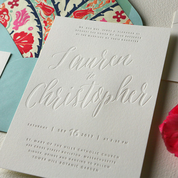 Letterpress Wedding Invitations and Letterpress Printing